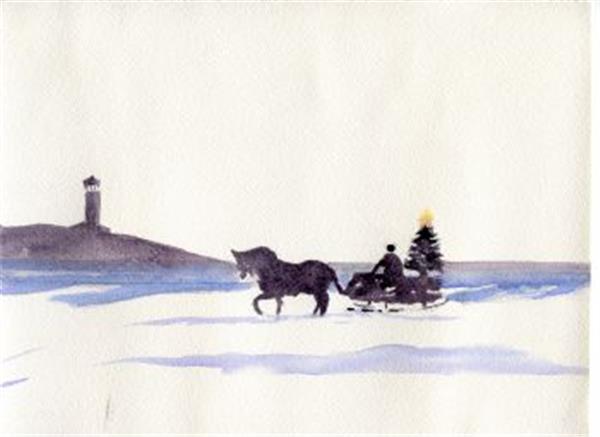 "Cape Cod Sleigh Ride" Boxed Christmas Cards